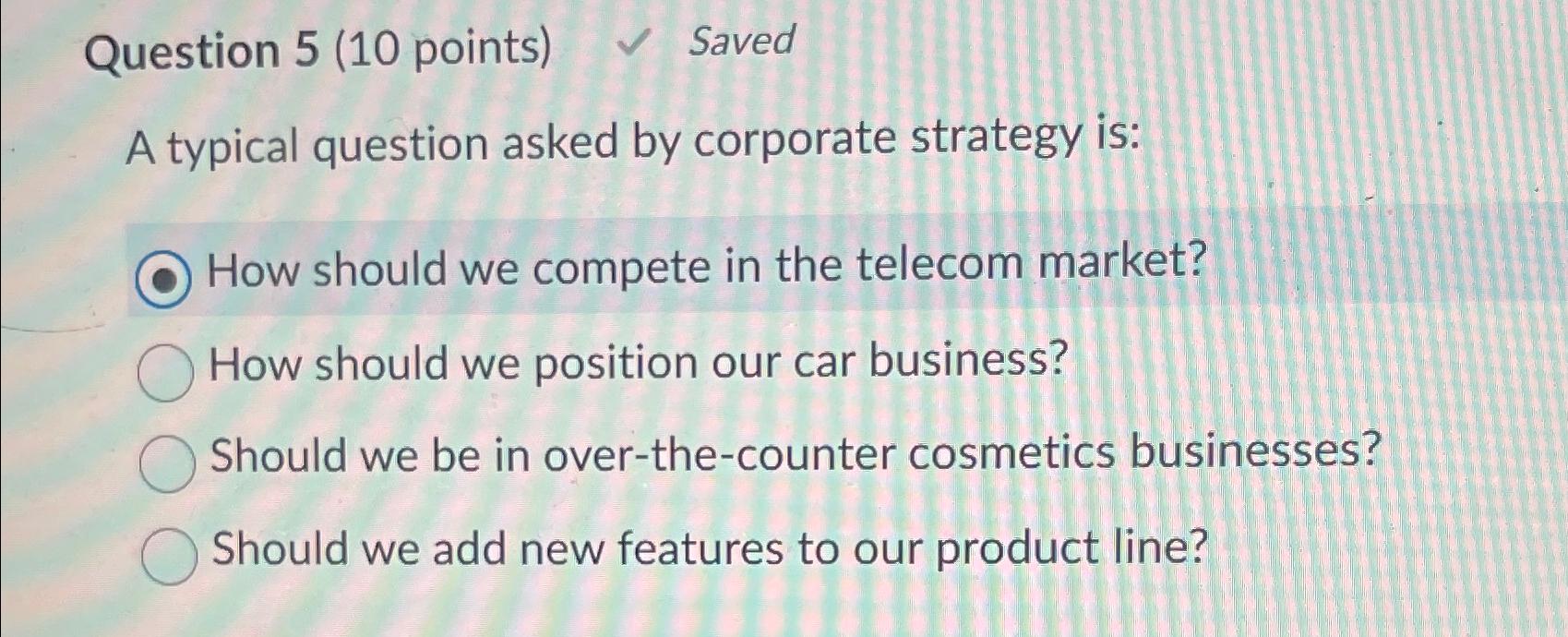 Solved Question 5 (10 points)SavedA typical question asked | Chegg.com Solved Question 5 (10 points)SavedA typical question asked | Chegg.com