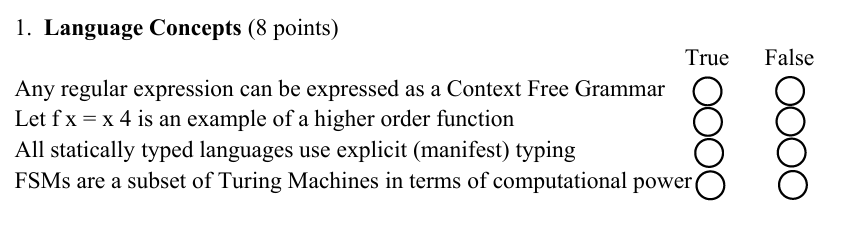Solved Language Concepts Any regular expression can be | Chegg.com