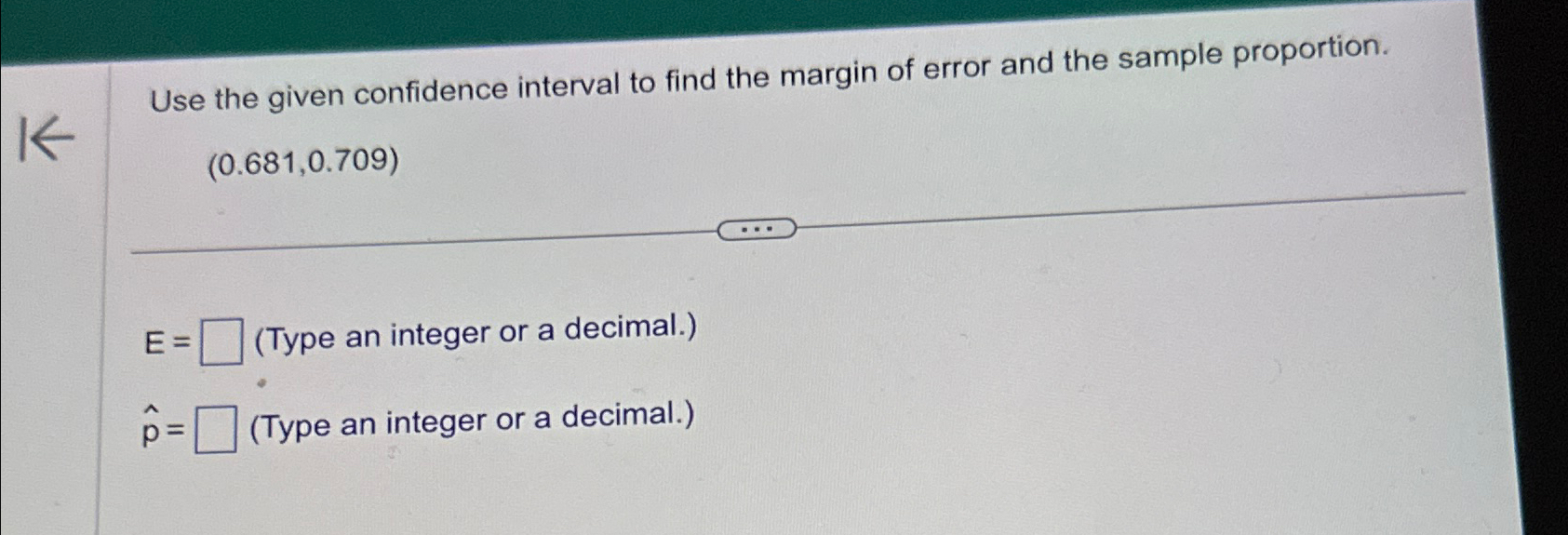 Solved Use the given confidence interval to find the margin | Chegg.com