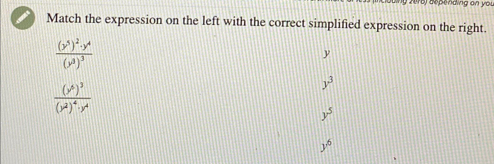 Solved Match the expression on the left with the correct | Chegg.com