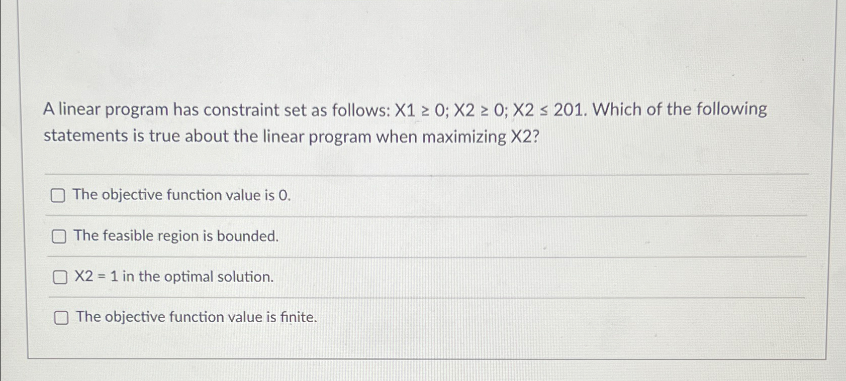 Solved A linear program has constraint set as follows: | Chegg.com
