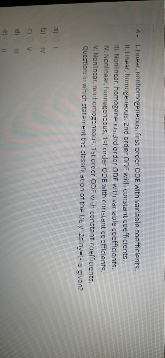 Solved 1. Linear, nonhomogeneous, first order ODE with | Chegg.com