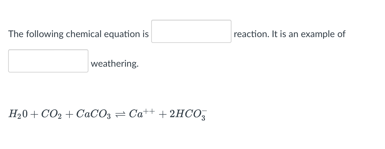 Solved The following chemical equation isreaction. It is an | Chegg.com