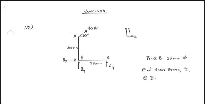 Solved Homewor K Pine B 20 mmϕ Find shear stross, t, @ | Chegg.com Solved Homewor K Pine B 20 mmϕ Find shear stross, t, @ | Chegg.com