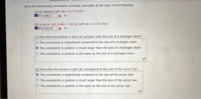 Solved Using the Heisenberg uncertainty principle, calculate | Chegg.com