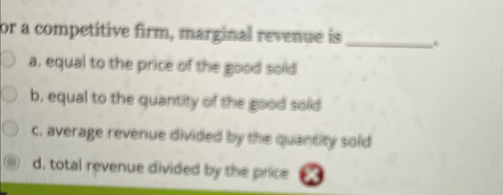 Solved or a competitive firm, marginal revenue is q,a. | Chegg.com
