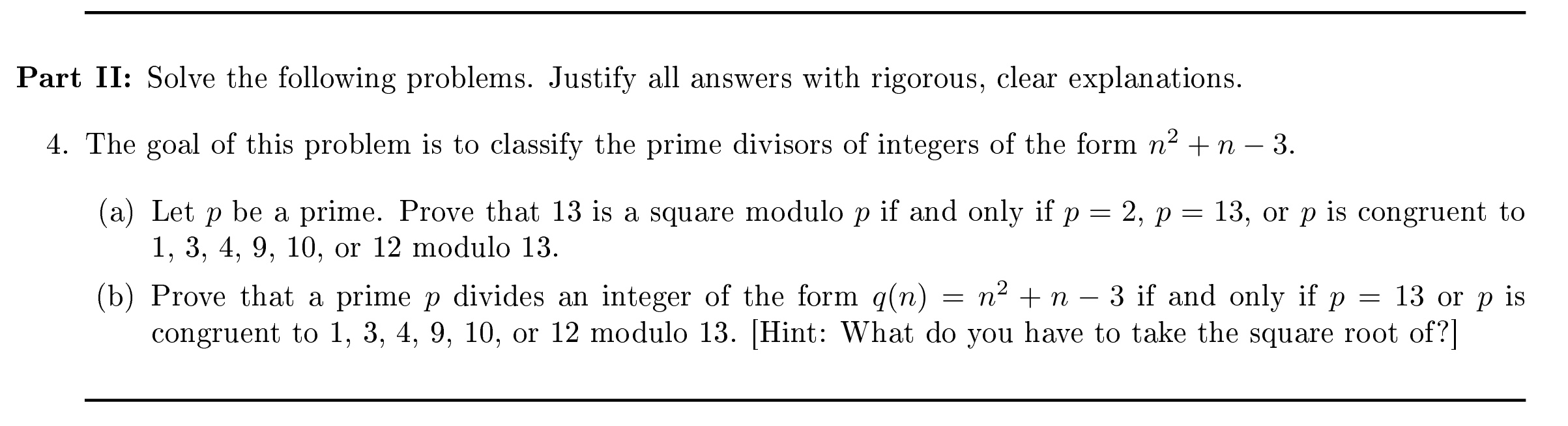 Solved The goal of this problem is to classify the prime | Chegg.com