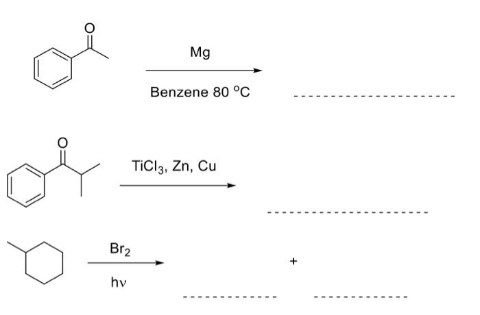 Solved Mg Benzene 80 °C TiCl3, Zn, Cu Br2 hv | Chegg.com
