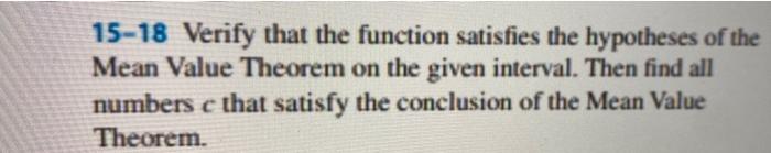 Solved 15-18 Verify that the function satisfies the | Chegg.com