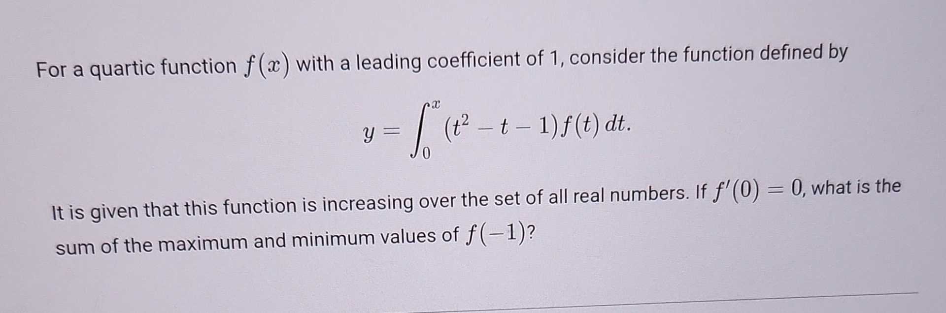 Solved For a quartic function f(x) ﻿with a leading | Chegg.com
