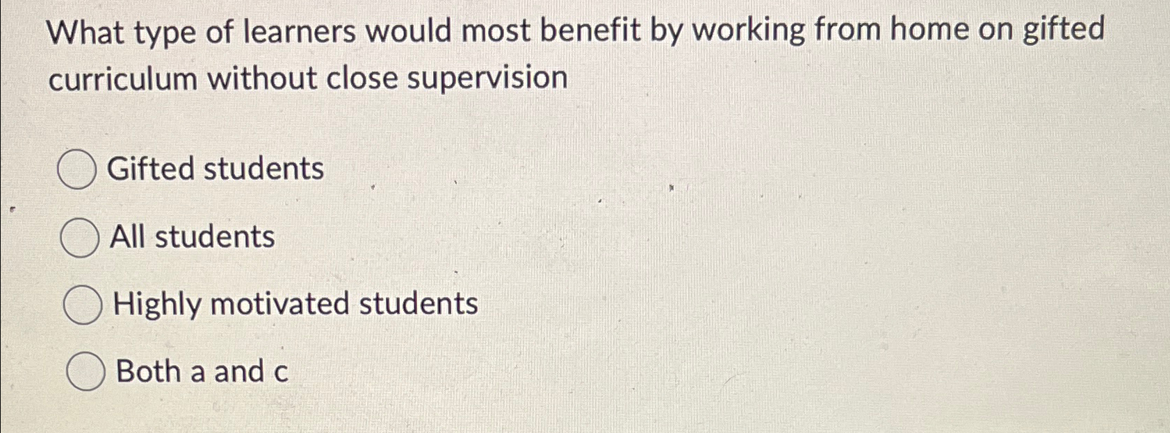 Solved What type of learners would most benefit by working | Chegg.com
