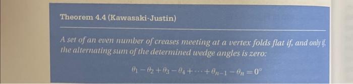 Exercise 4.2 (Practice) Maekawa-Justin Theorem. | Chegg.com