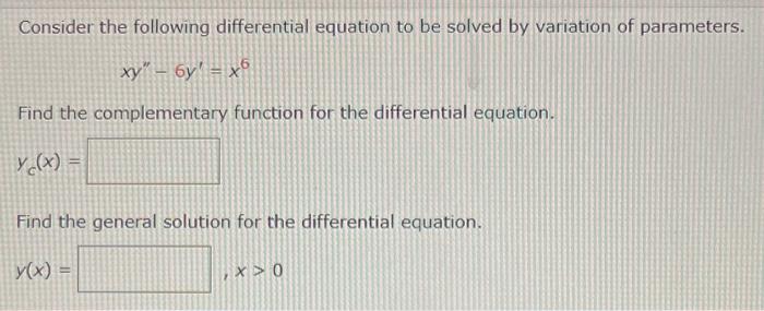 Solved Consider the following differential equation to be | Chegg.com