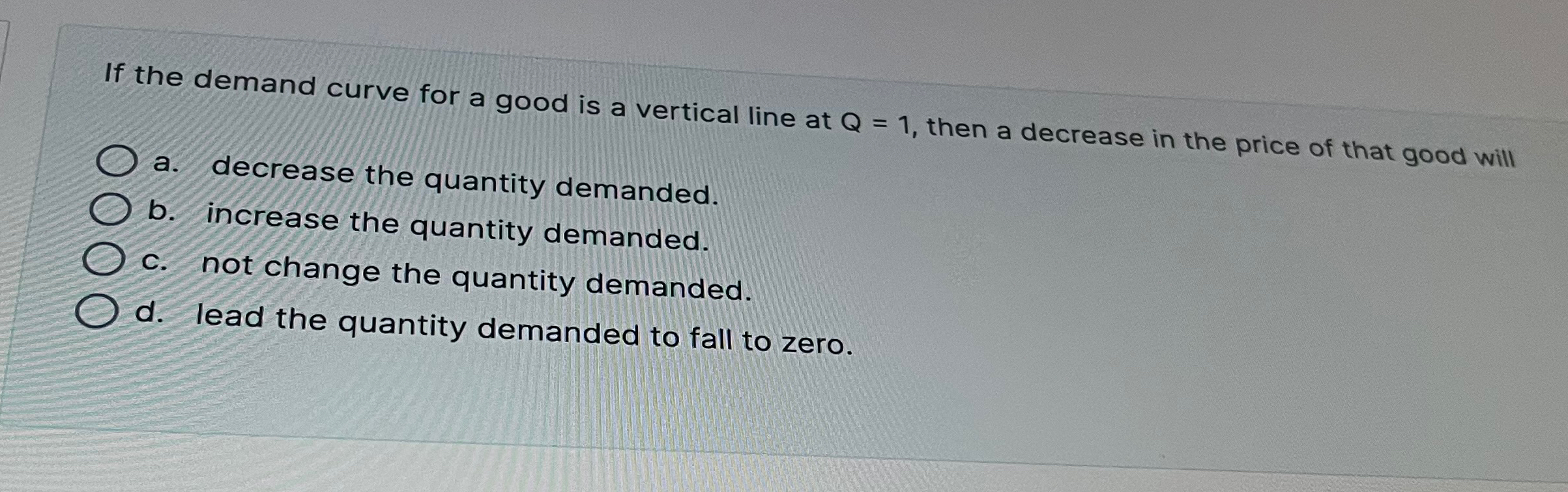 Solved If the demand curve for a good is a vertical line at | Chegg.com