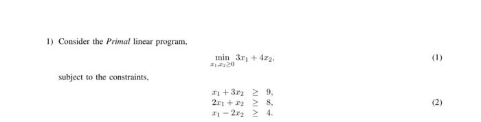 Solved Solve the linear program algebraically or | Chegg.com