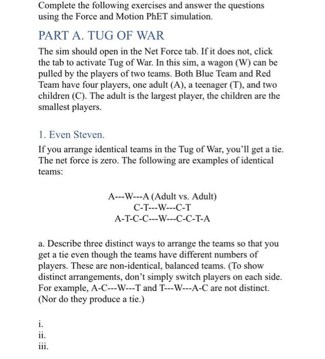 Solved Complete the following exercises and answer the | Chegg.com