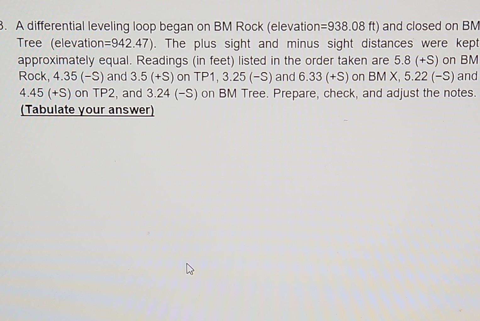 need help it's construction surveying | Chegg.com