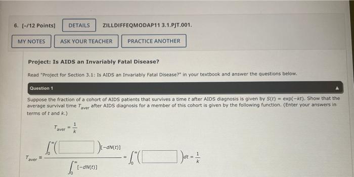 Solved Project: Is AIDS an Invariably Fatal Disease? Read | Chegg.com
