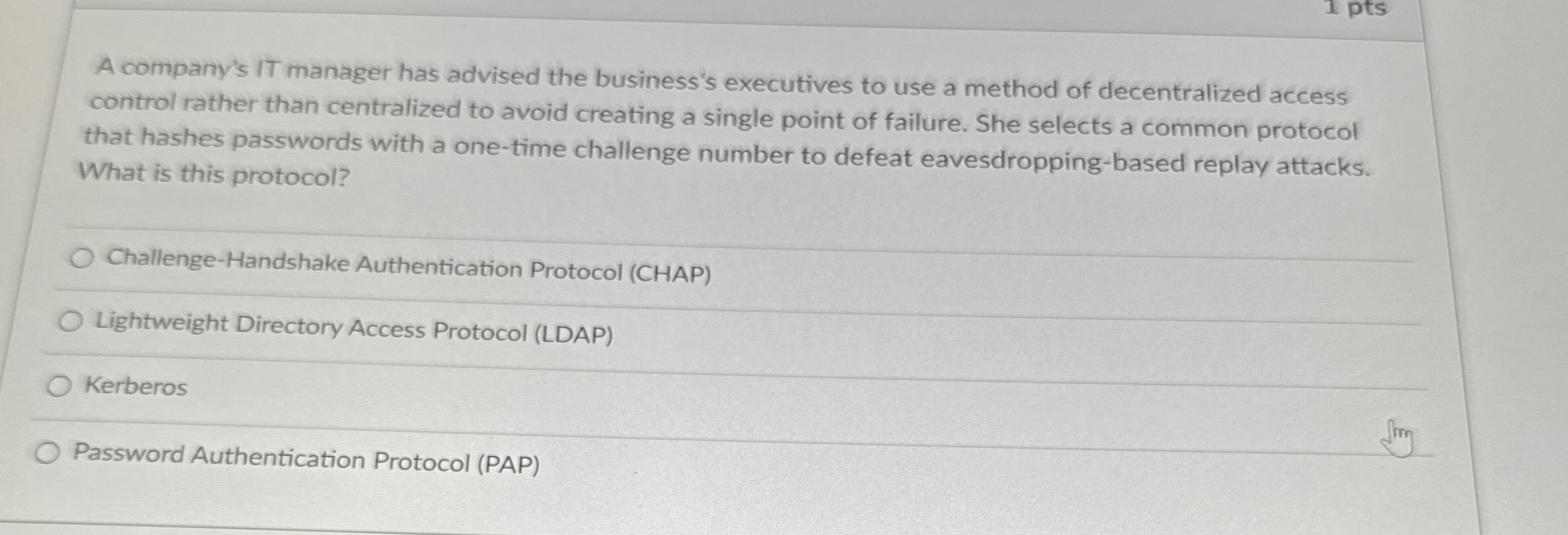 Solved ptsA company's IT manager has advised the business's | Chegg.com