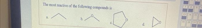 Solved The most stable compound of the following is 2 31 d | Chegg.com