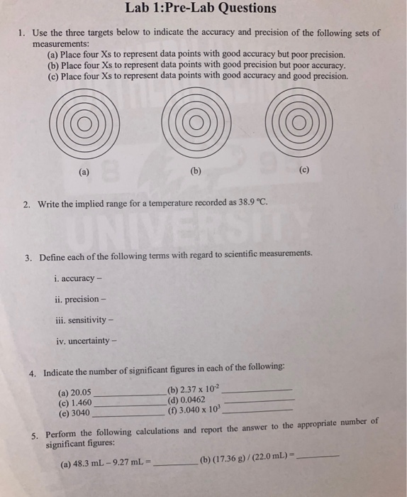 Solved Lab 1:Pre-Lab Questions 1. Use the three targets | Chegg.com