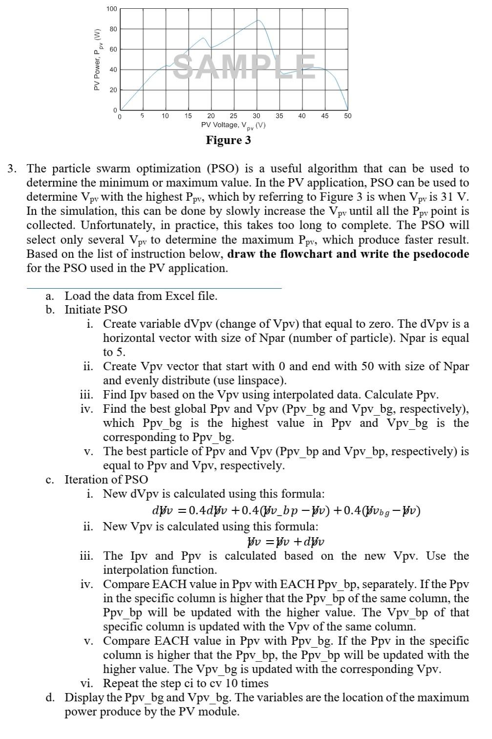 Solved 100 80 60 PV Power, Ppr (W) 40 SAMPLE 20 0 0 5 10 15 | Chegg.com
