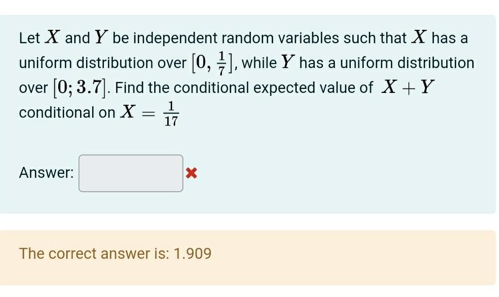 Solved Let x ﻿and Y ﻿be independent random variables such | Chegg.com