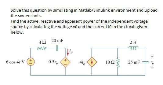 Solved Solve this question by simulating in Matlab/Simulink | Chegg.com