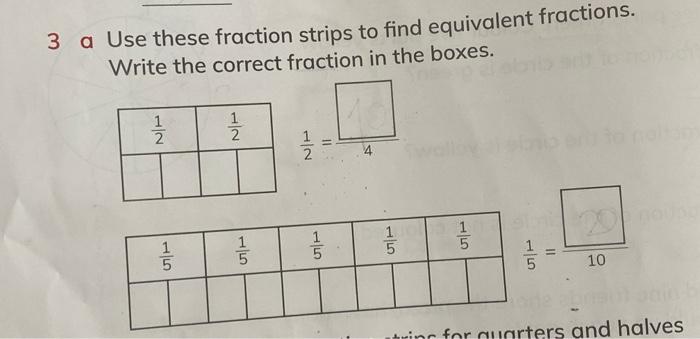 3 a Use these fraction strips to find equivalent | Chegg.com