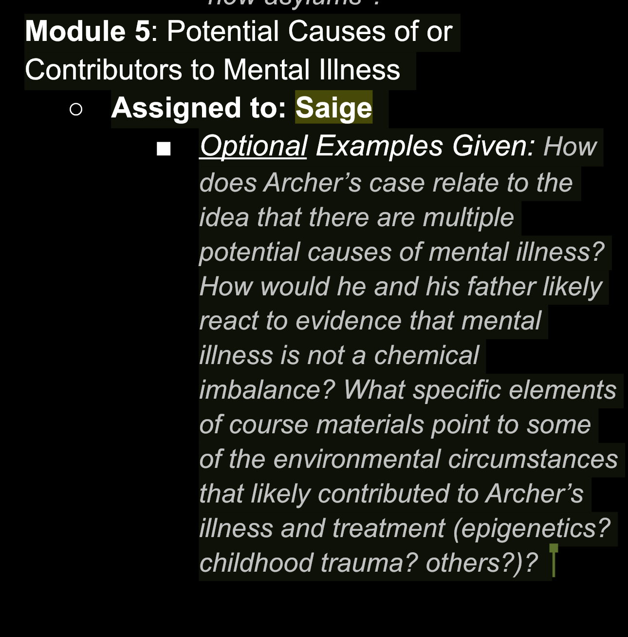 Solved From The book the archers pleading insanity, write me | Chegg.com