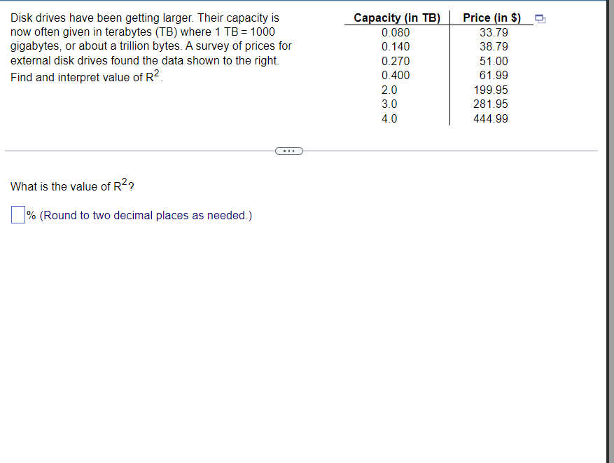 Solved Disk drives have been getting larger. Their capacity | Chegg.com