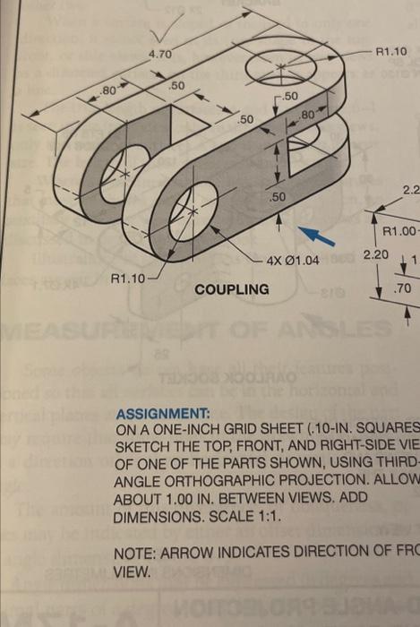 Solved ASSIGNMENT: ON A ONE-INCH GRID SHEET (.10-IN. SQUARES | Chegg.com