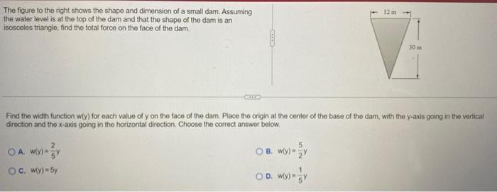 Solved The figure to the right shows the shape and dimension | Chegg.com