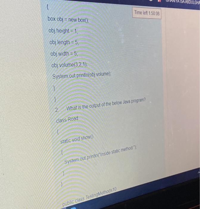 Solved Question 3 Not yet answered Time left 15111 Part II. | Chegg.com