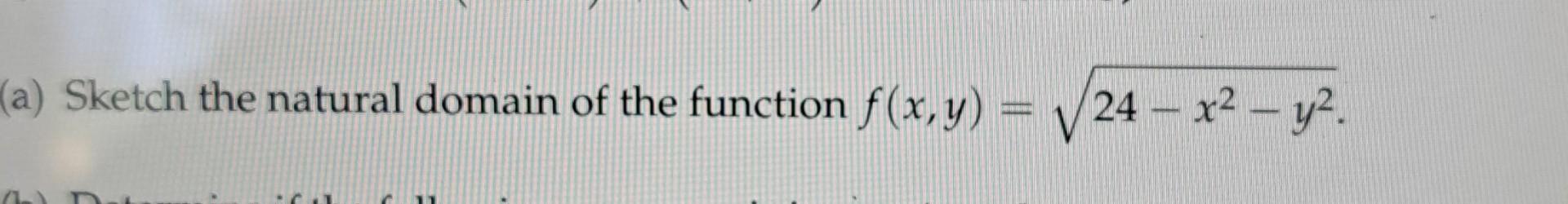 Solved (a) Sketch the natural domain of the function | Chegg.com