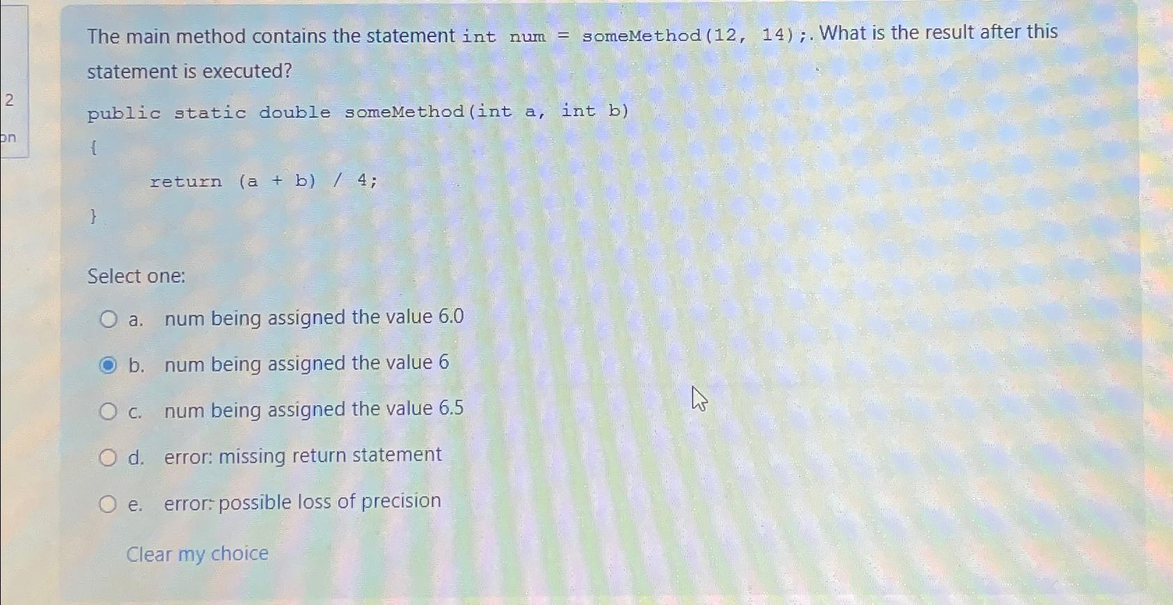 Solved The main method contains the statement int num = | Chegg.com