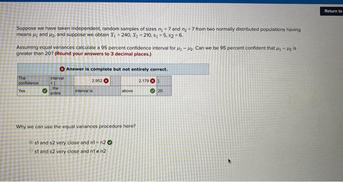 Solved Suppose we have taken independent, random samples of | Chegg.com