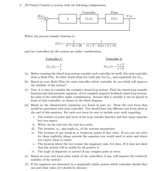 Solved 2. [70 PointsConsider a system with the following | Chegg.com