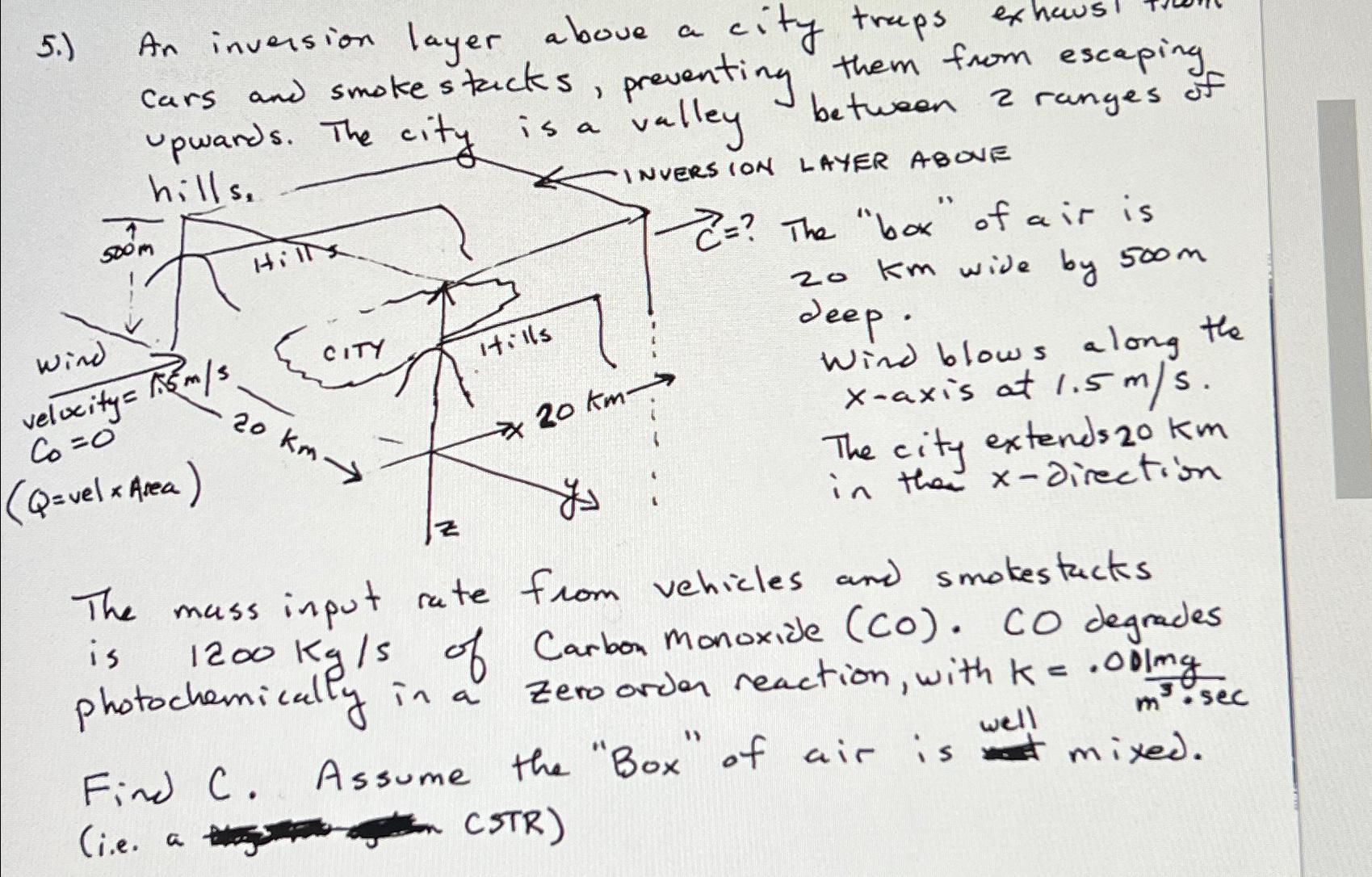 5.) An inversion layer above a city trups exhausi | Chegg.com