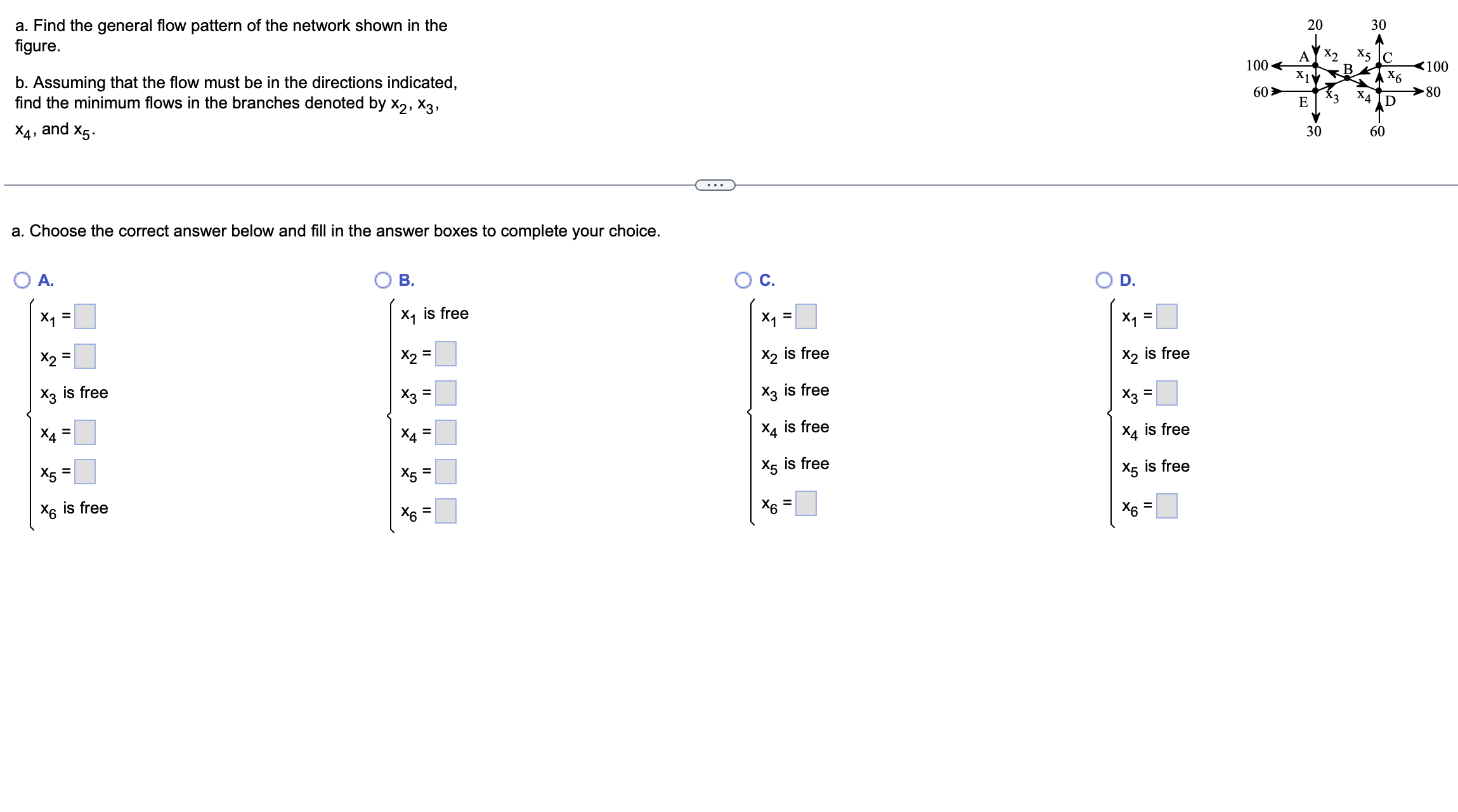 Solved a. ﻿Find the general flow pattern of ﻿the network | Chegg.com
