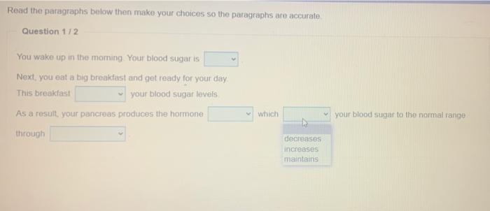 Solved Read the paragraphs below then make your choices so | Chegg.com
