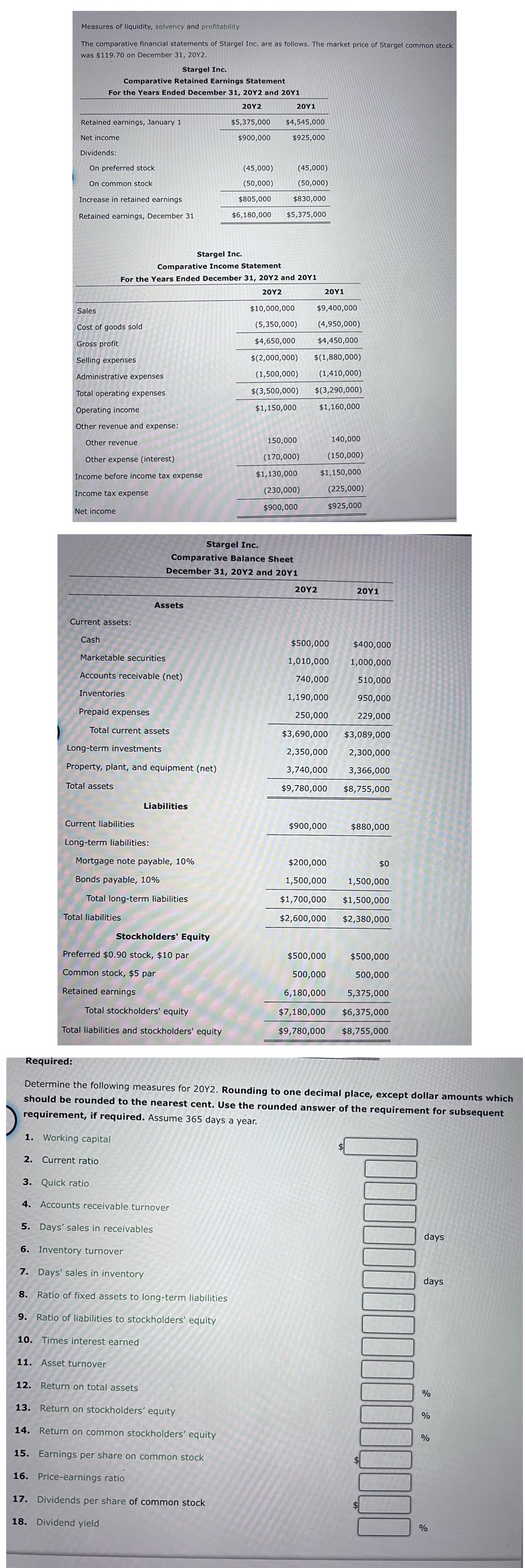 Solved Measures of liquidity, solvency profitability | Chegg.com