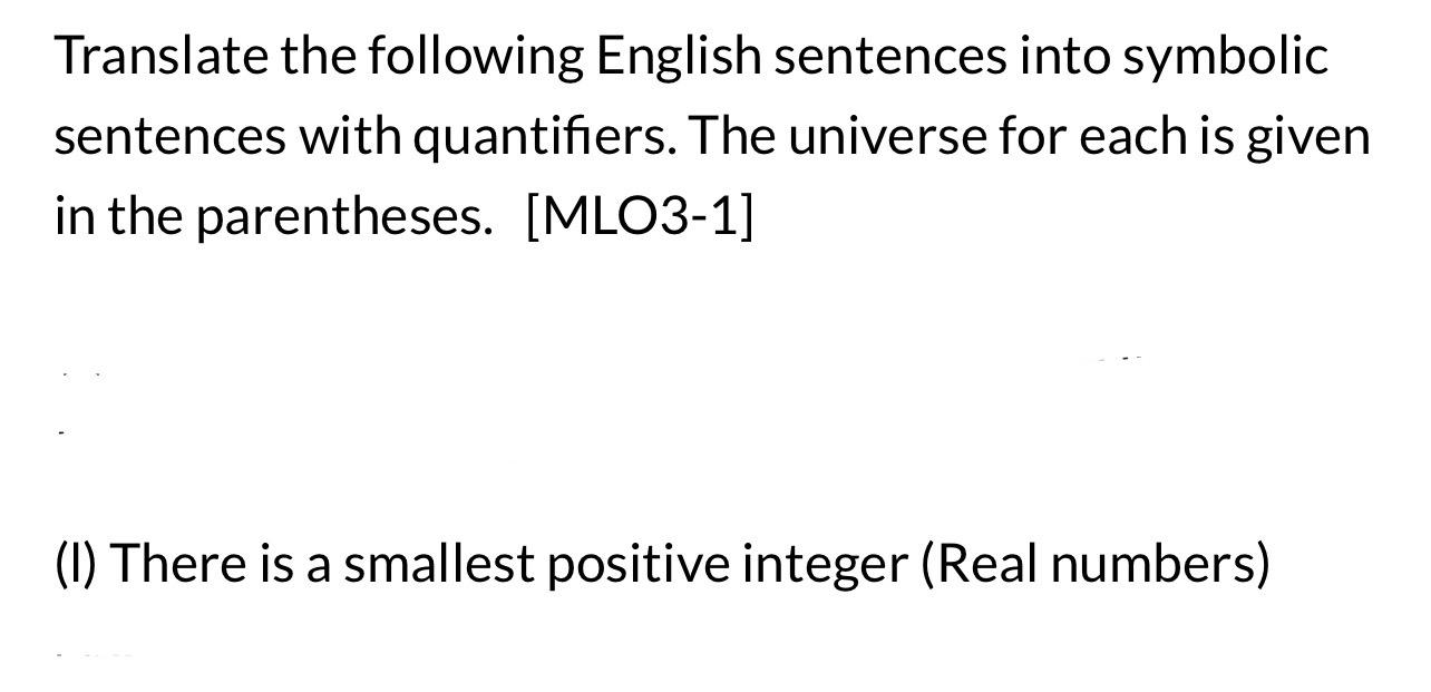 Solved Translate the following English sentences into | Chegg.com