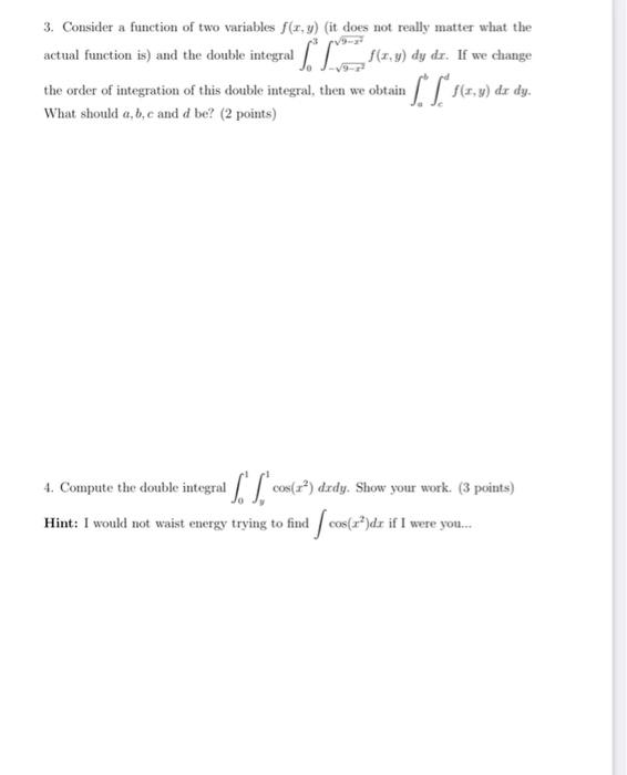 Solved 3. Consider a function of two variables f(x,y) (it | Chegg.com