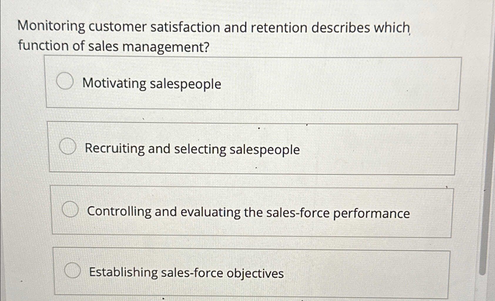 Solved Monitoring customer satisfaction and retention | Chegg.com