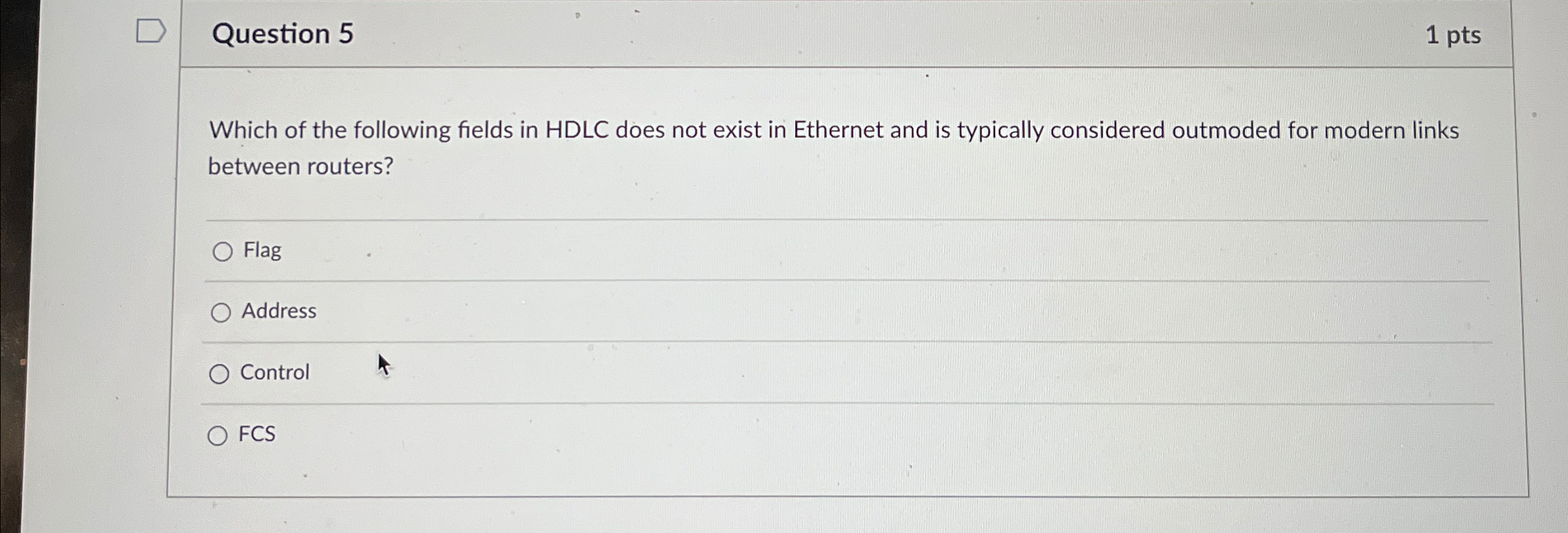 Solved Question 51 ﻿ptsWhich of the following fields in HDLC | Chegg.com