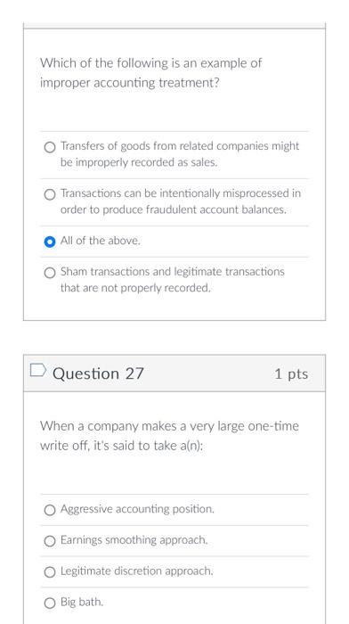 Solved Which of the following is an example of improper | Chegg.com