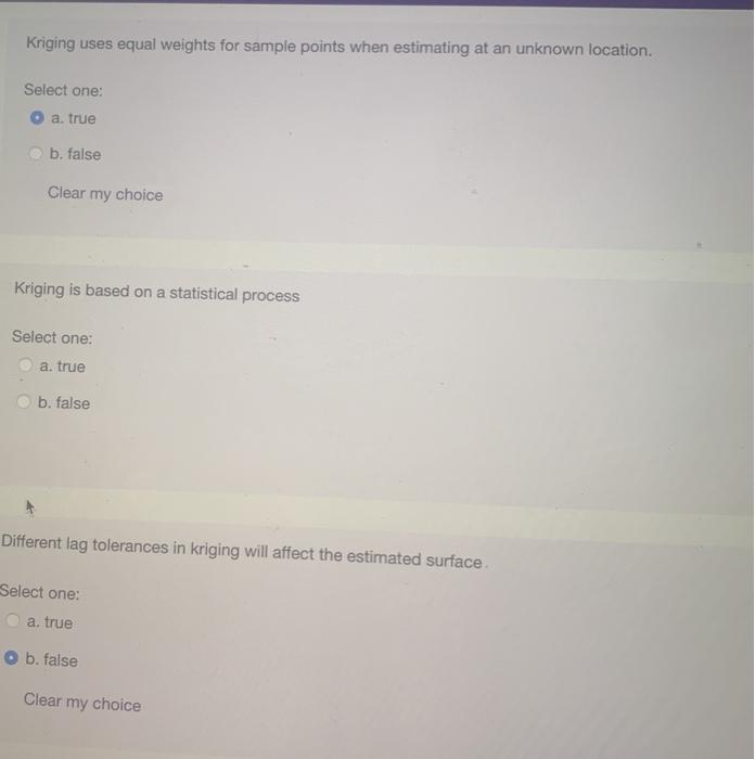 Solved Kriging uses equal weights for sample points when | Chegg.com