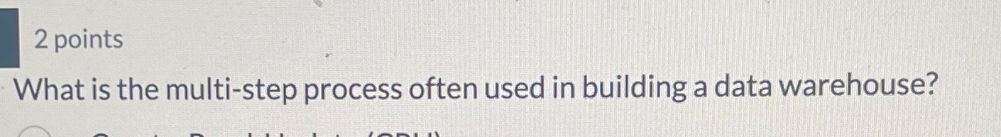 Solved 2 ﻿pointsWhat is the multi-step process often used in | Chegg.com