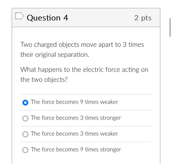 Solved Question 3 2 pts Object A has a charge of 2.0nC | Chegg.com